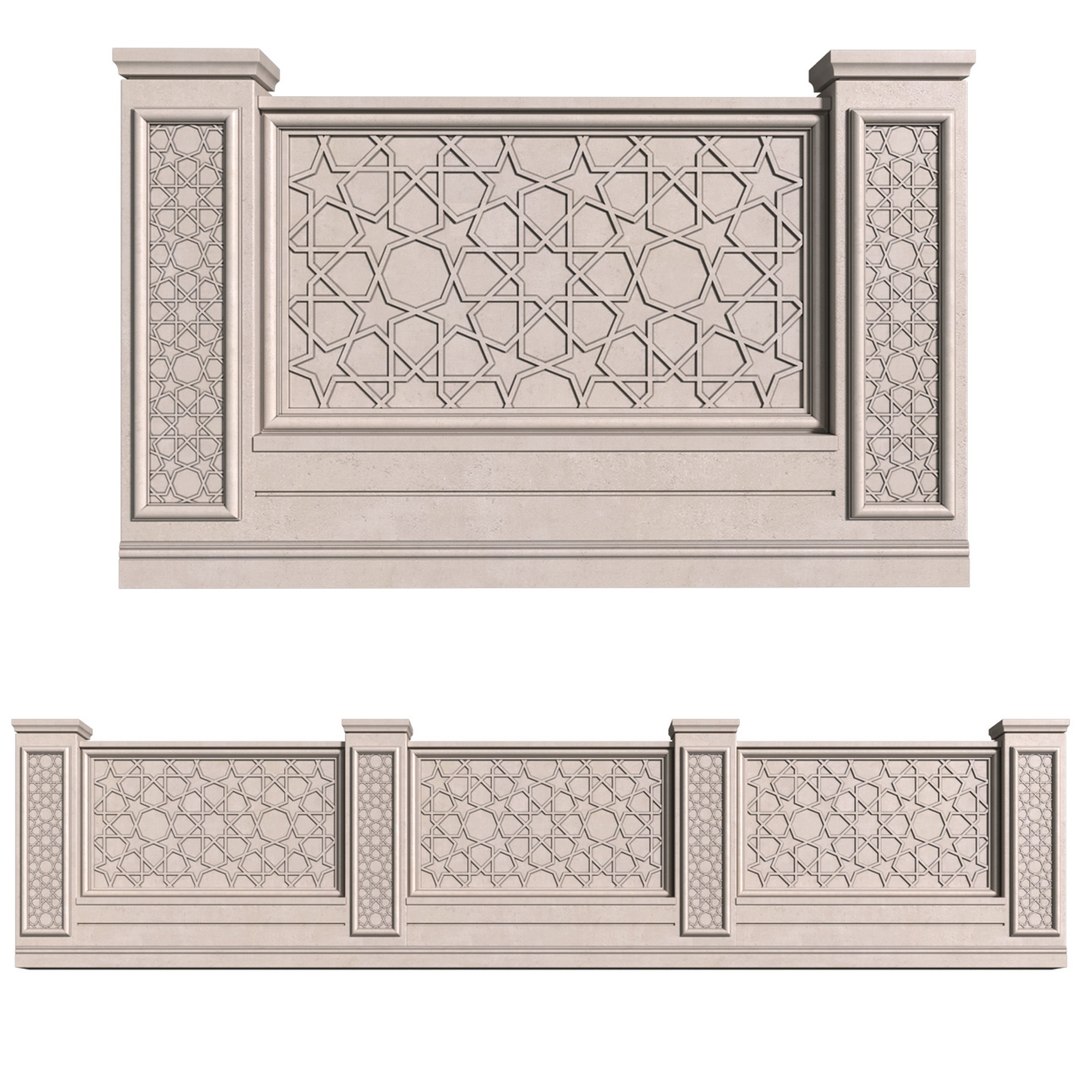 3D Arabian Fence In Oriental Style - TurboSquid 1992094