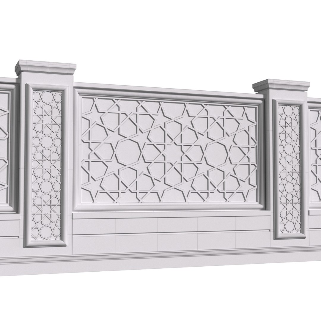 3D Arabian Fence In Oriental Style - TurboSquid 1992094