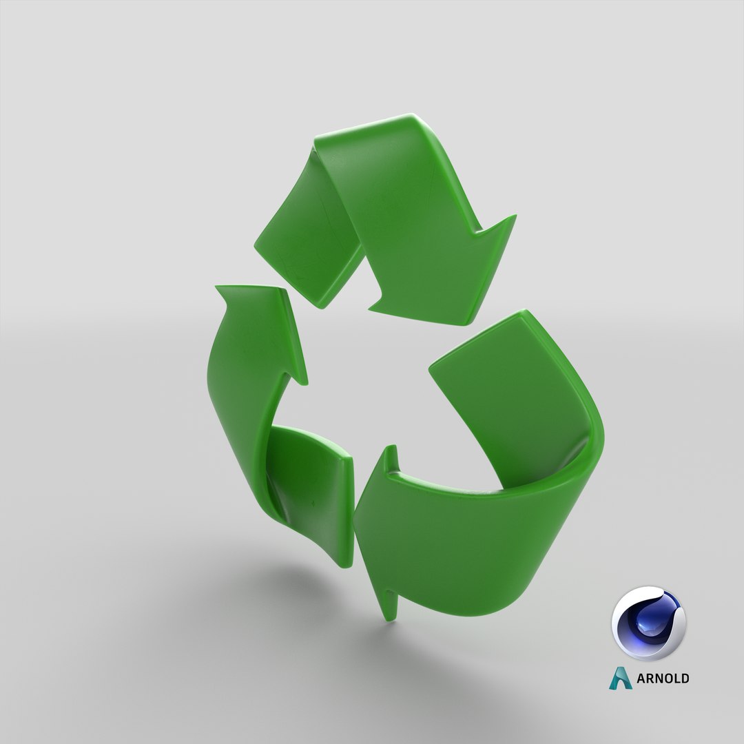 3D recycle logo model - TurboSquid 1271351