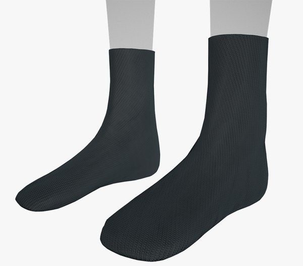 Black Socks Style 4 model - TurboSquid 1986907