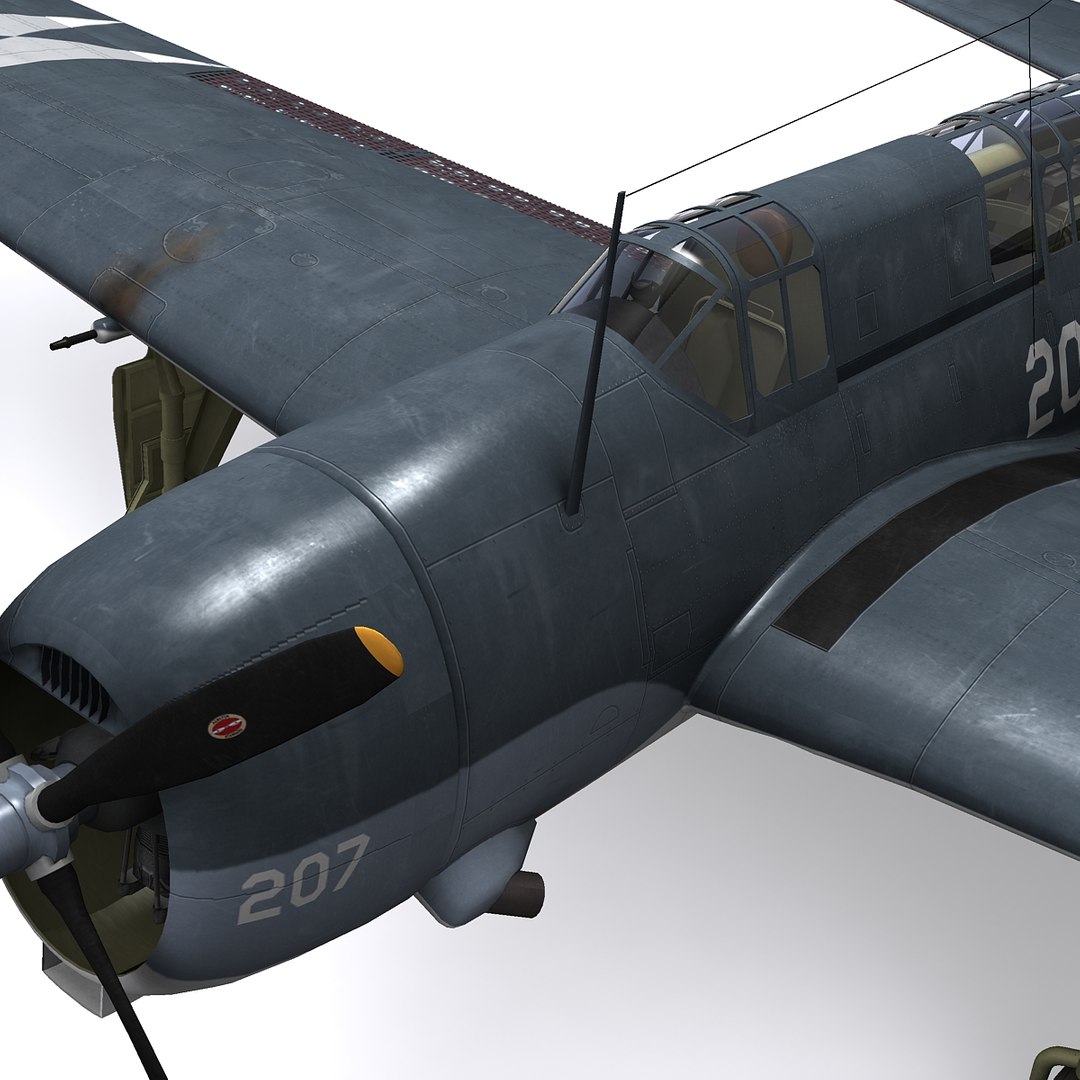 3d helldiver bomber model