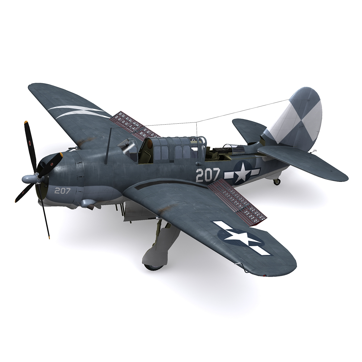 3d helldiver bomber model
