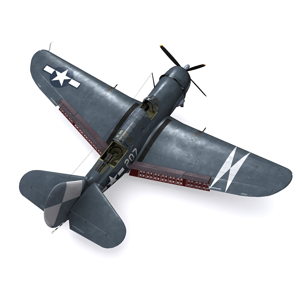 3d helldiver bomber model