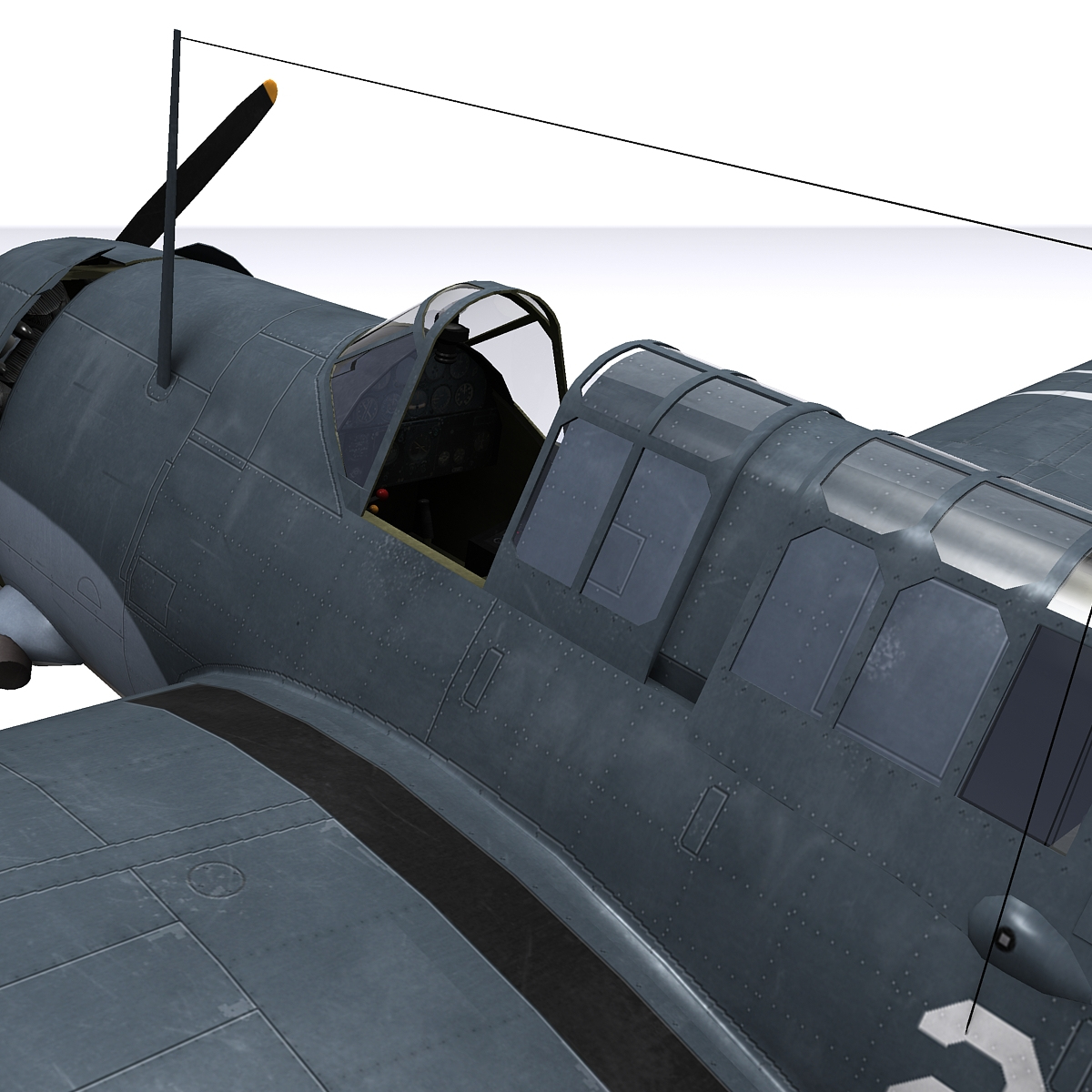 3d helldiver bomber model