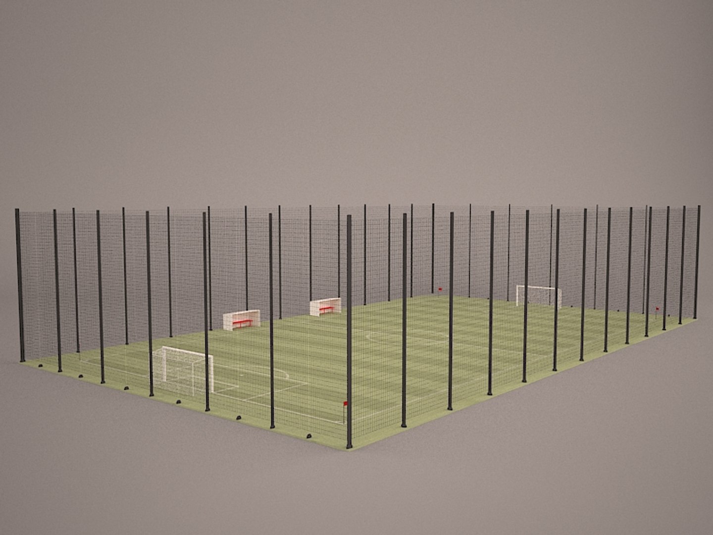 Football Soccer Stadium Pitch 3D Model - TurboSquid 1481817