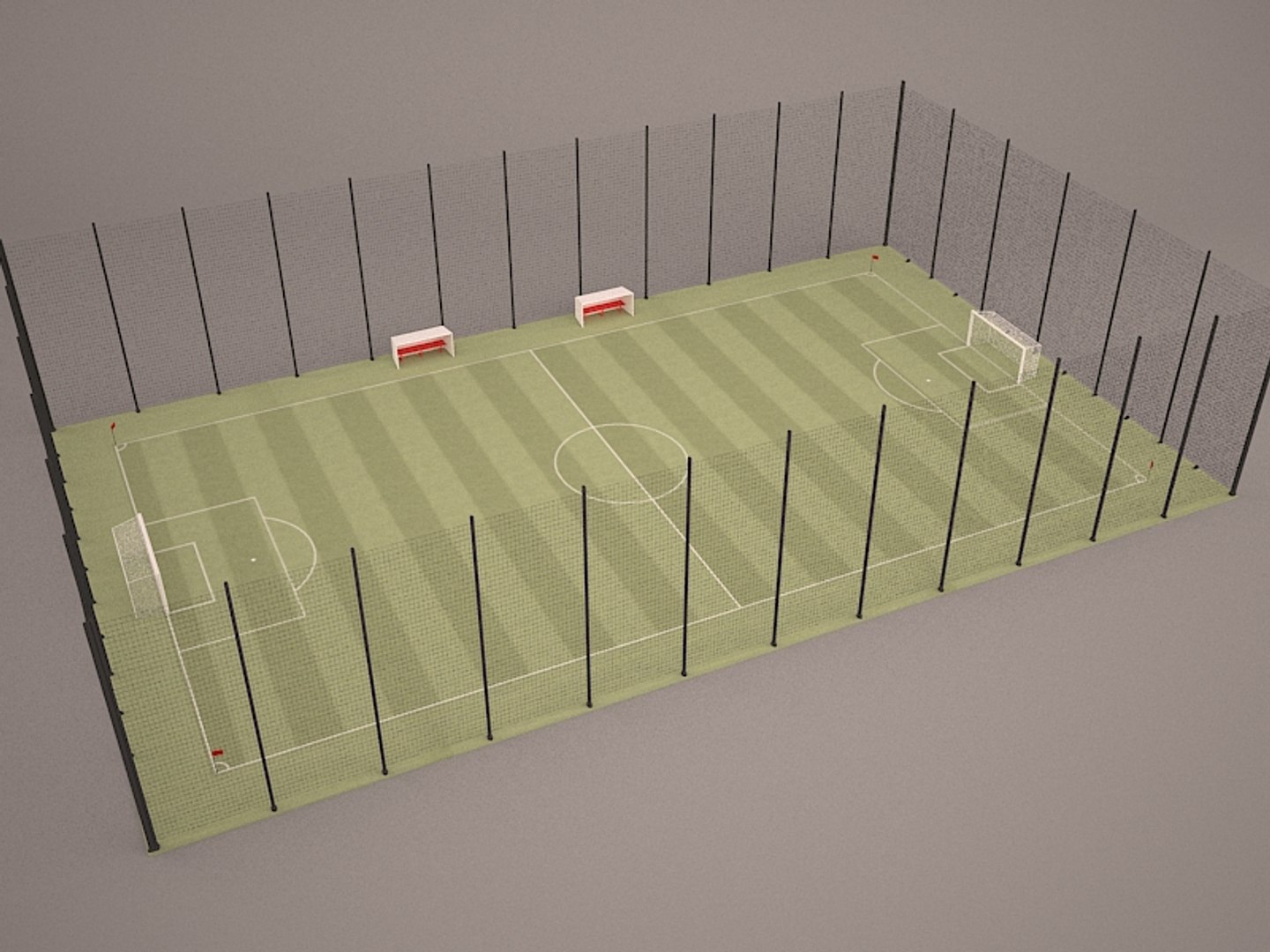 Football Soccer Stadium Pitch 3D Model - TurboSquid 1481817
