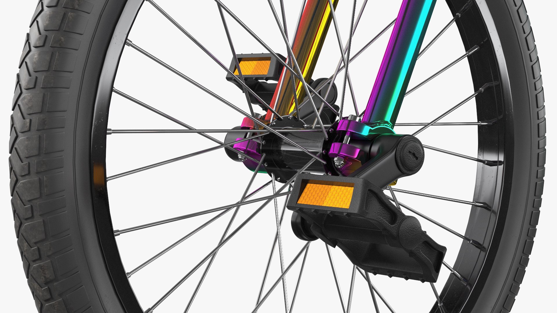 3D model Razor DXT Drift Trike Colored Chrome Rigged - TurboSquid 1726574