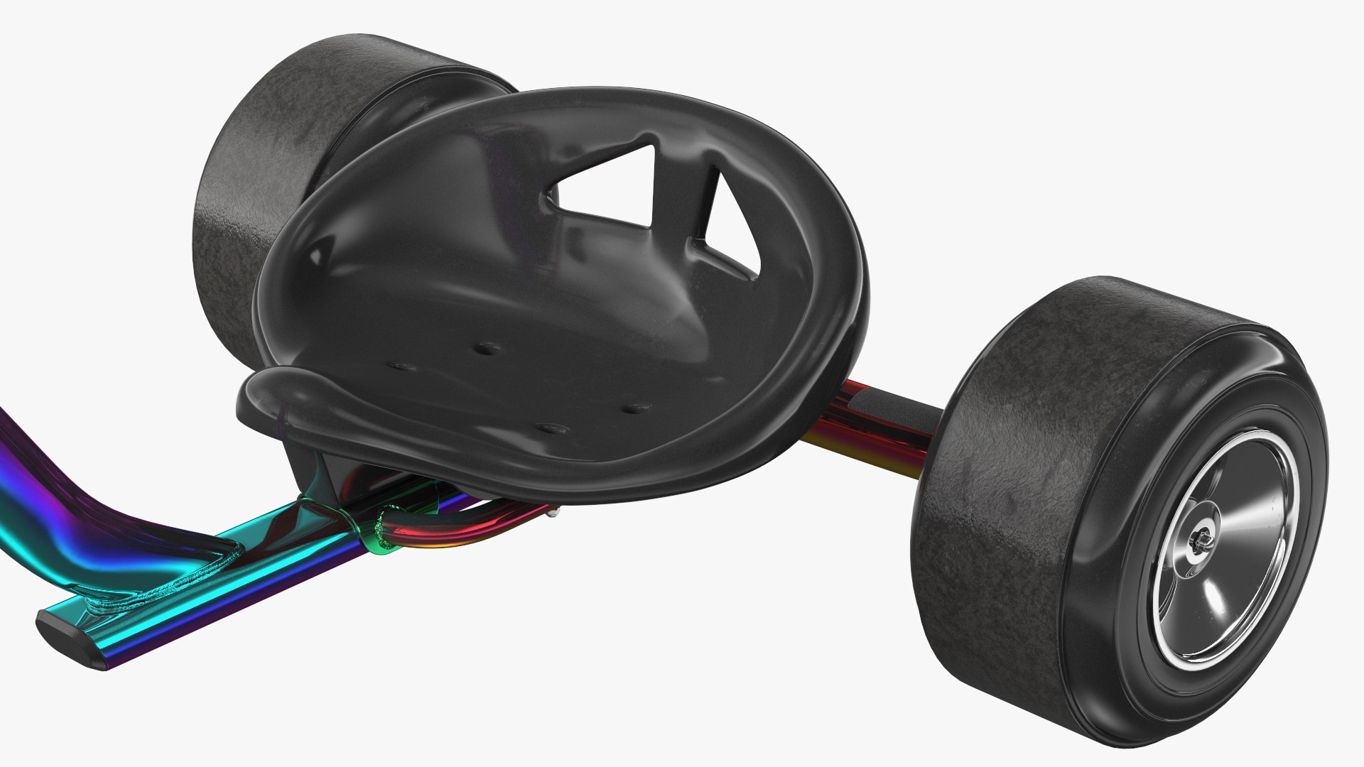 3D model Razor DXT Drift Trike Colored Chrome Rigged - TurboSquid 1726574