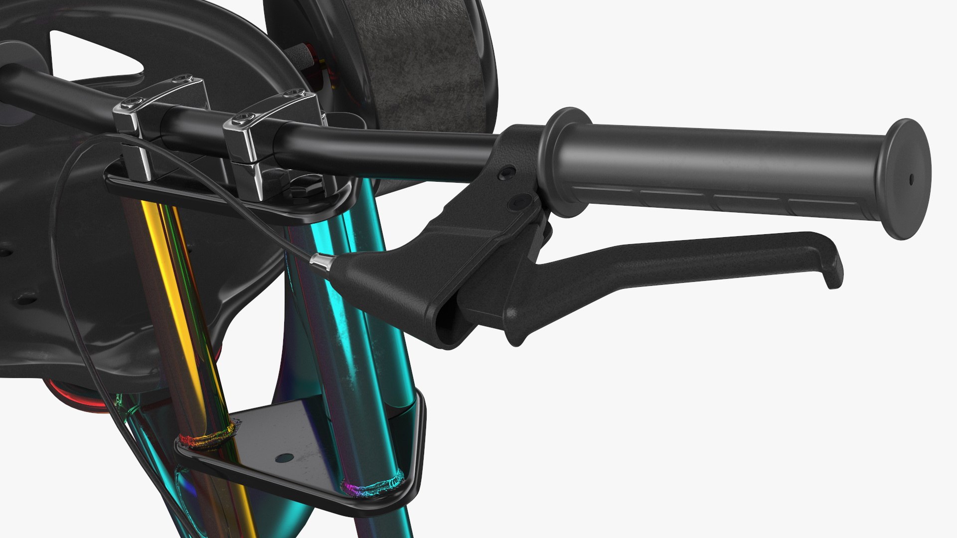 3D model Razor DXT Drift Trike Colored Chrome Rigged - TurboSquid 1726574