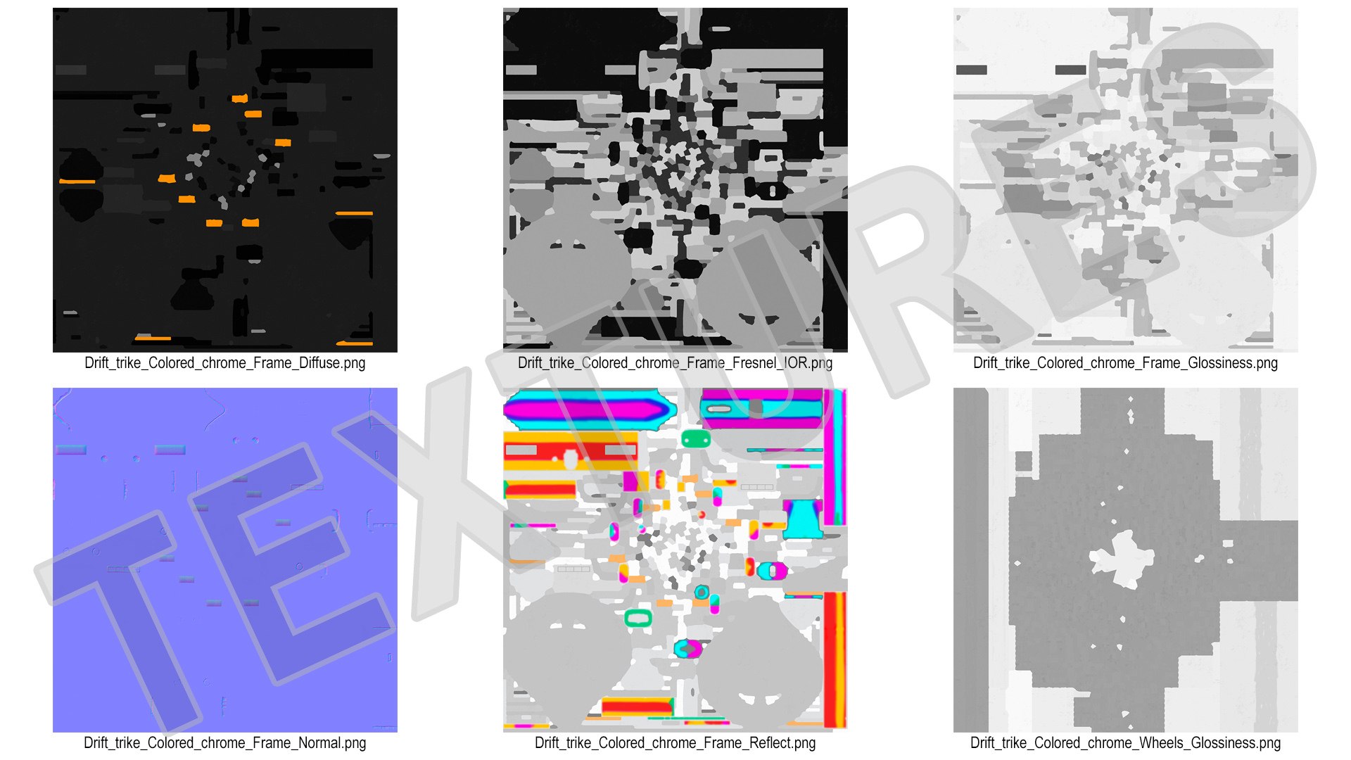 3D model Razor DXT Drift Trike Colored Chrome Rigged - TurboSquid 1726574
