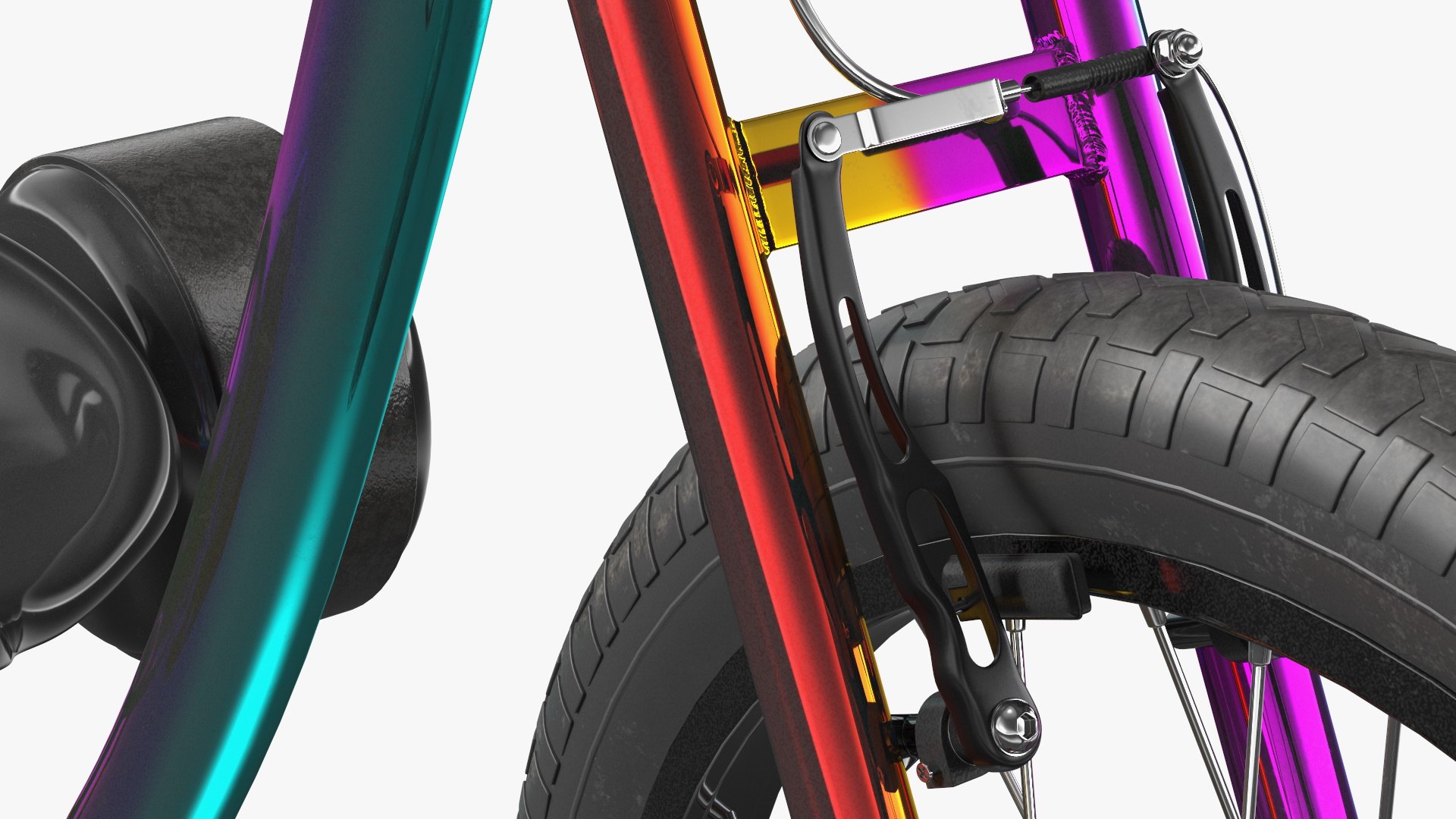 3D model Razor DXT Drift Trike Colored Chrome Rigged - TurboSquid 1726574