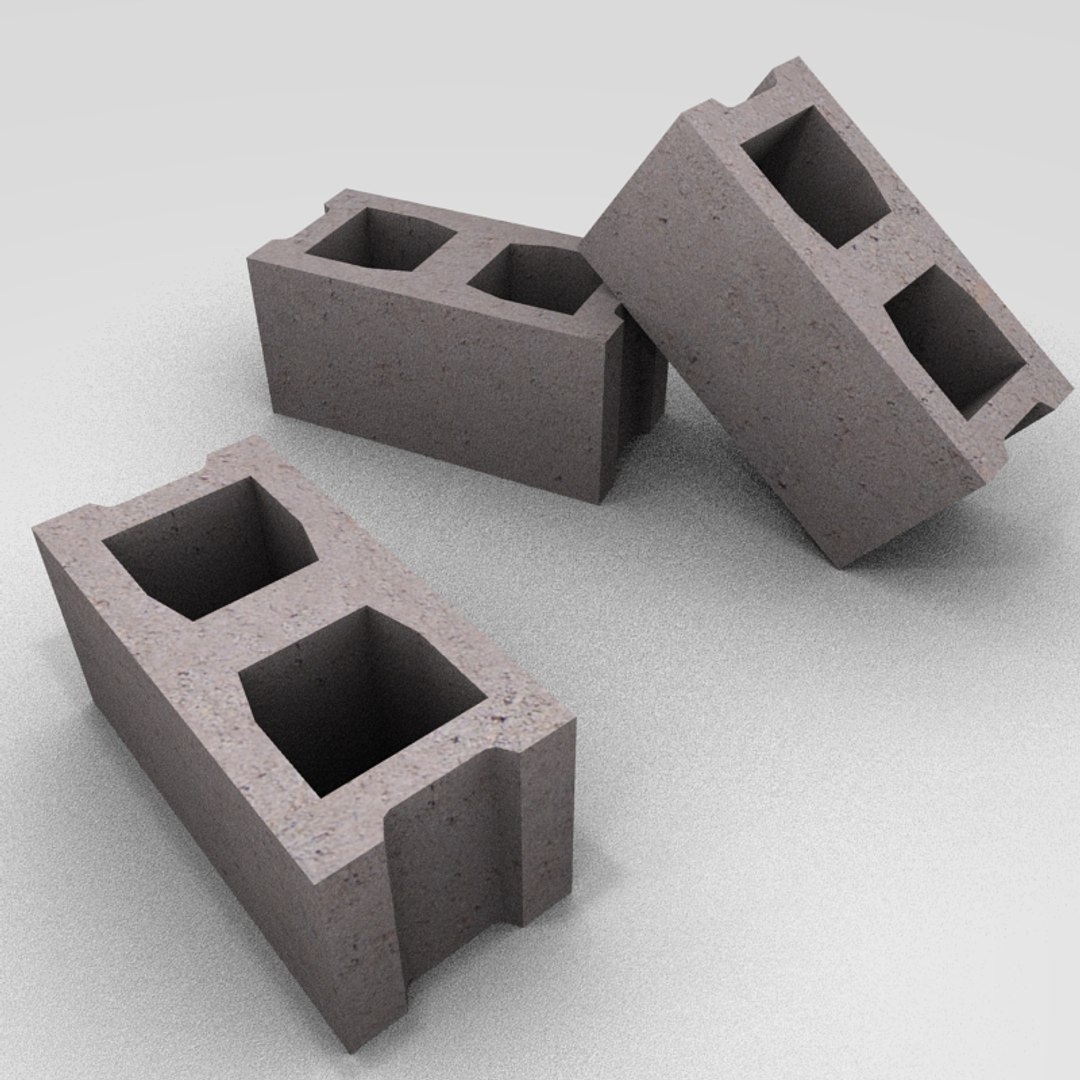 Cinder Block Cinderblock 3d Obj