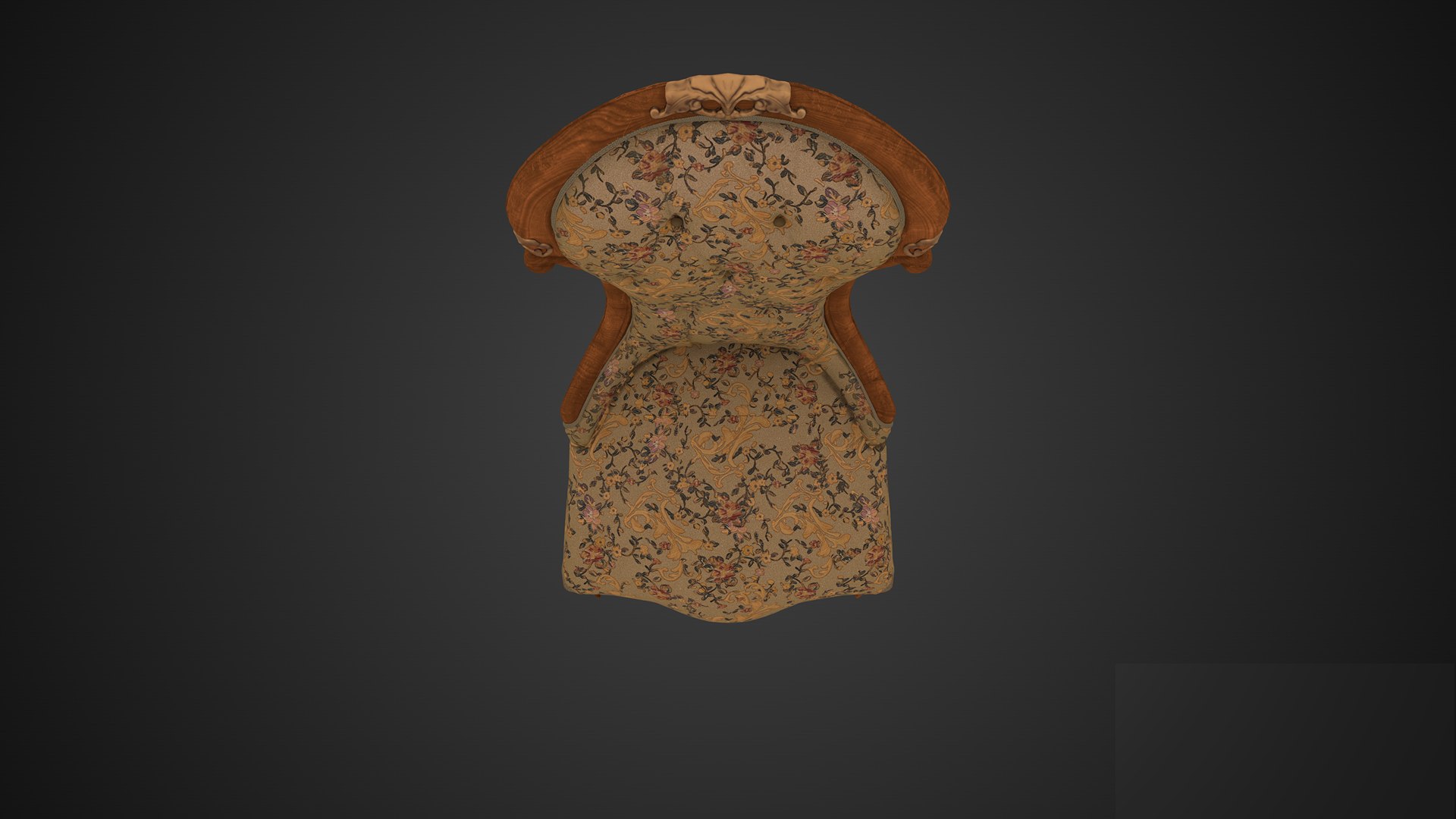 Game Ready Antique Floral Chair 3D Model - TurboSquid 2102363