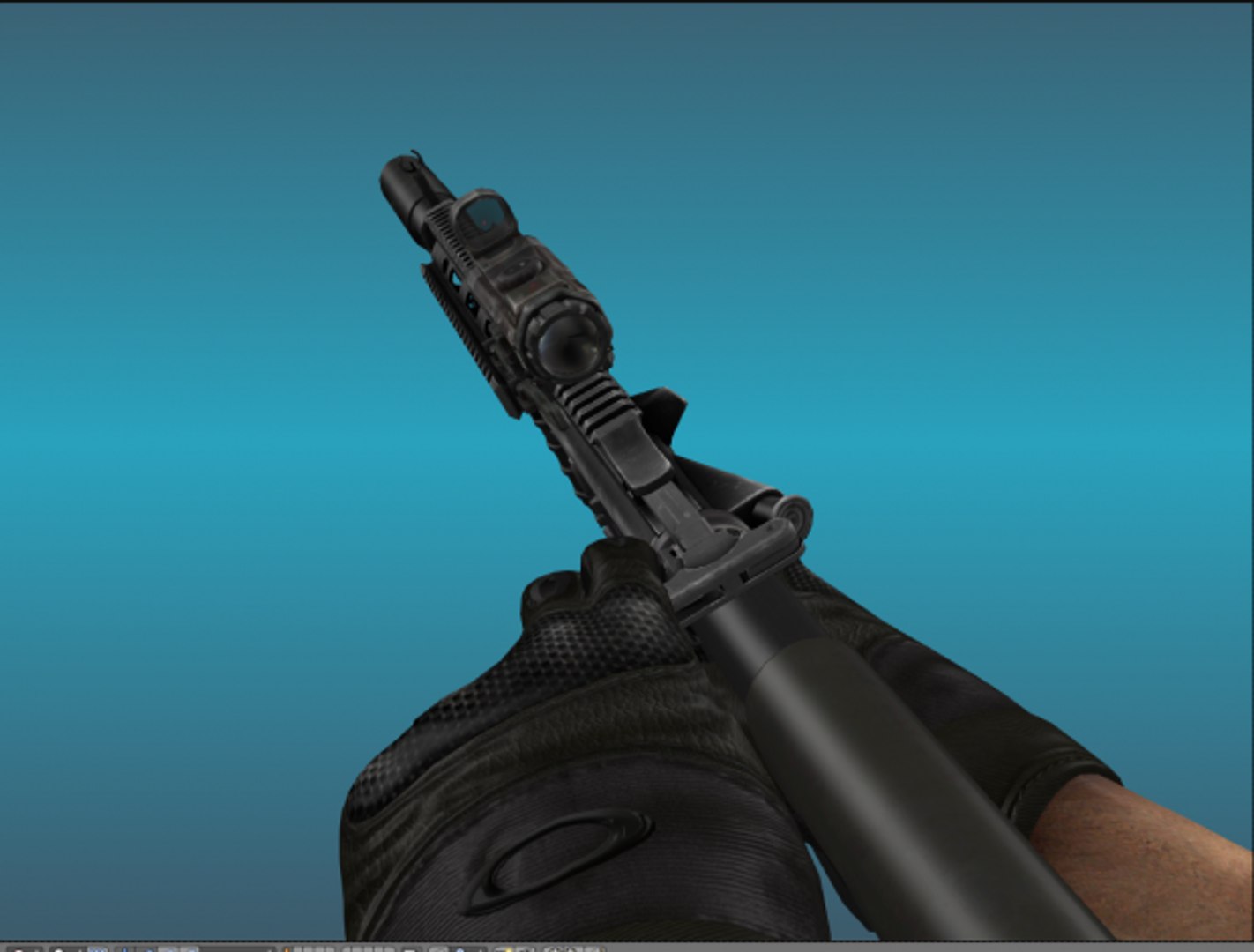 blend rifle gun animation