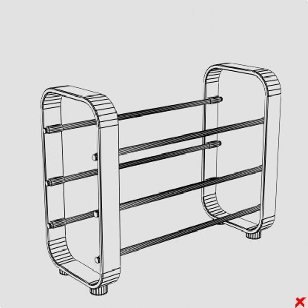 3d model shoe rack
