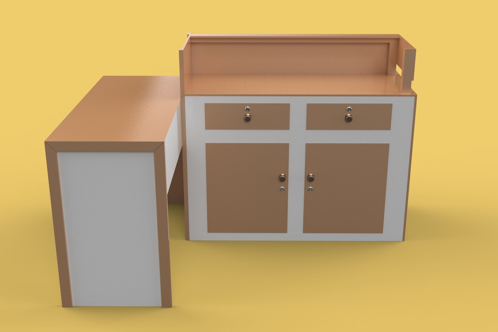 TABLE CASHIER RECEPTIONIST STAND BOOTH SELLING ADMIN DESK 3D Model ...