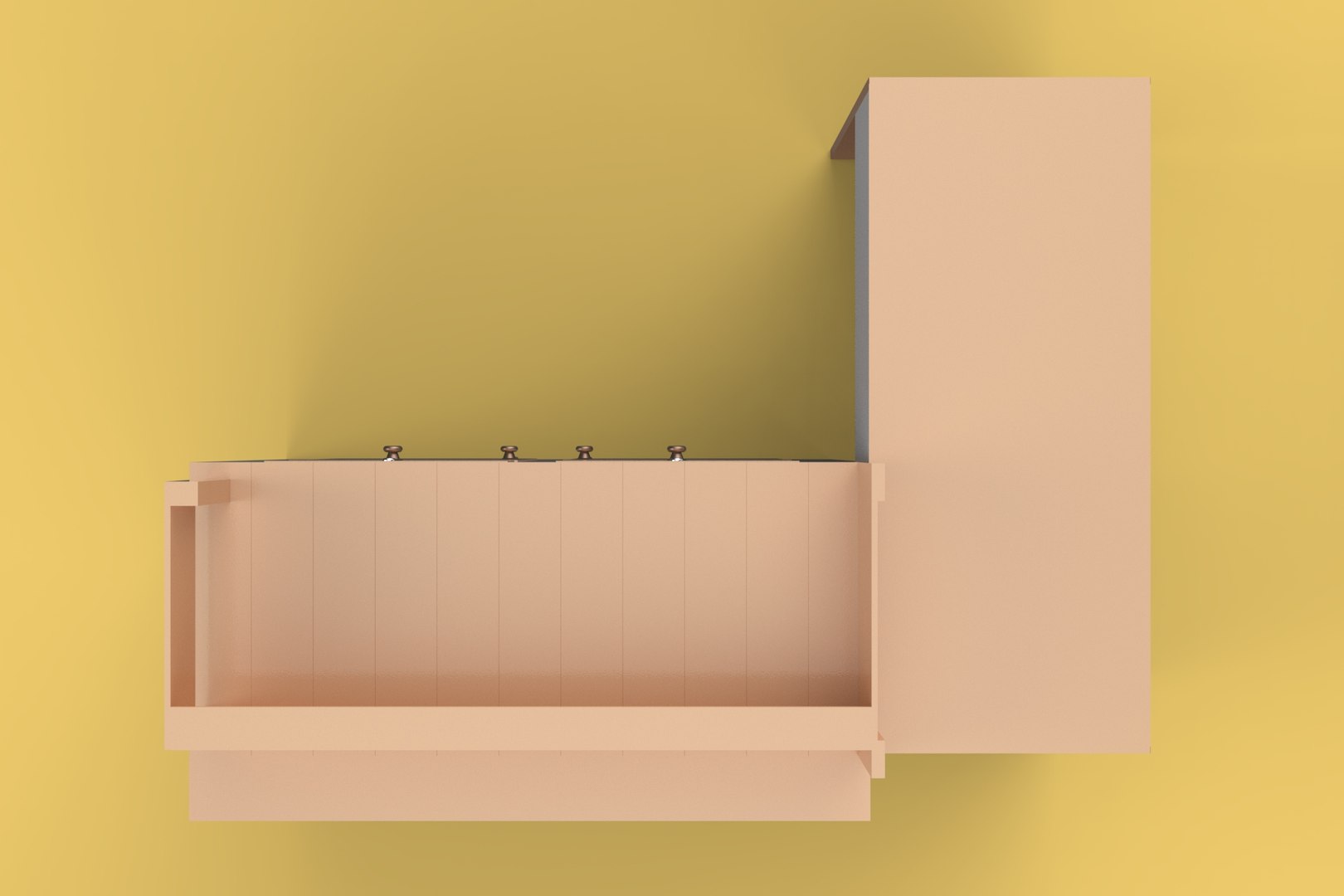 TABLE CASHIER RECEPTIONIST STAND BOOTH SELLING ADMIN DESK 3D Model ...