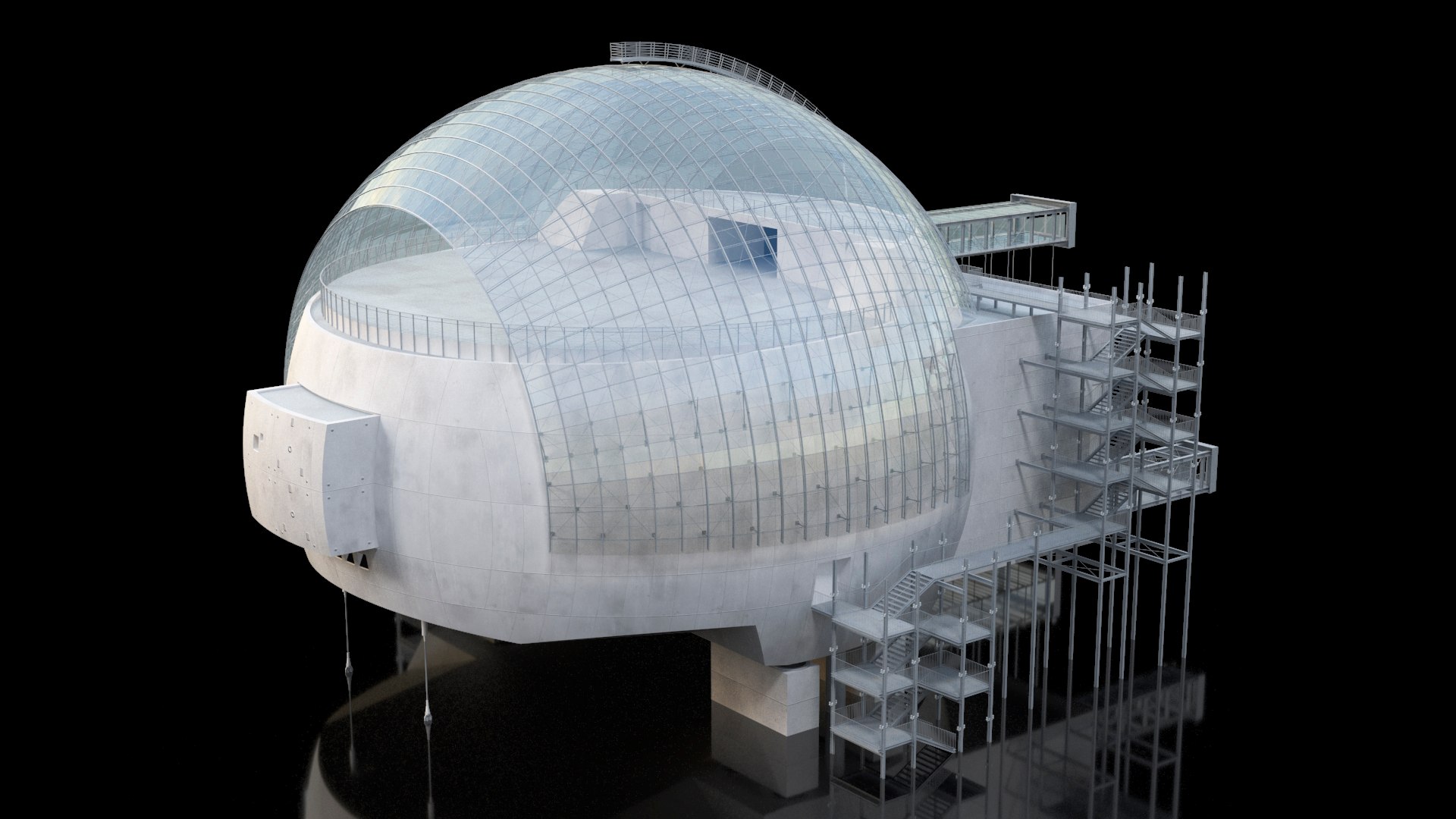 3D The Sphere Movie Theatre - TurboSquid 1775663