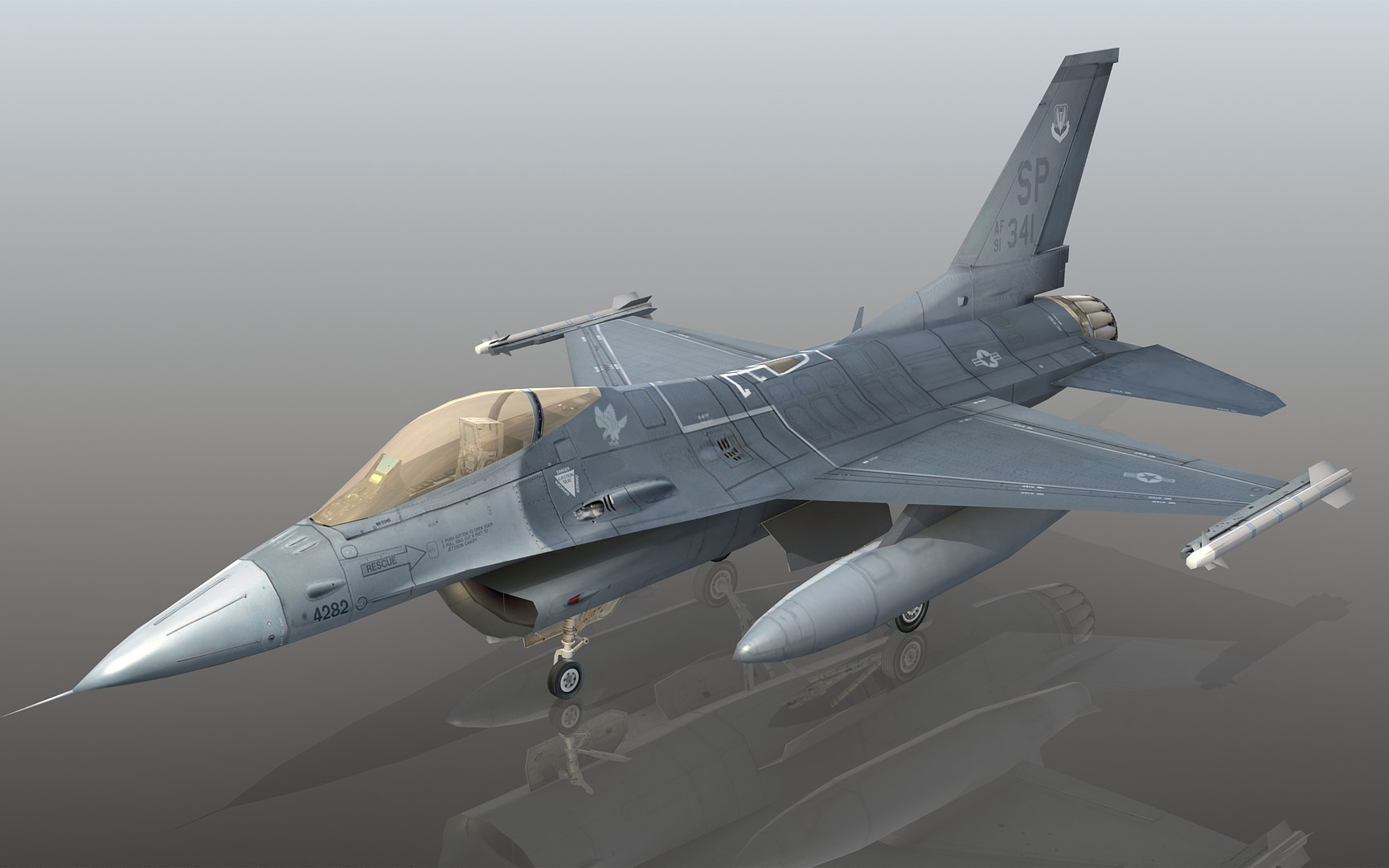 General Dynamics F-16 Fighting Falcon 3d Model