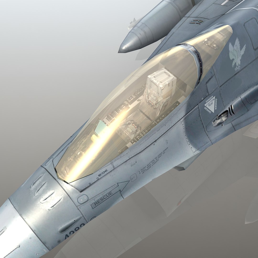 general dynamics f-16 fighting falcon 3d model
