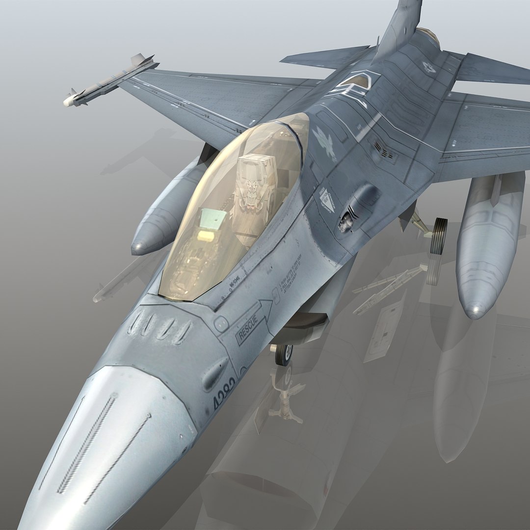 general dynamics f-16 fighting falcon 3d model