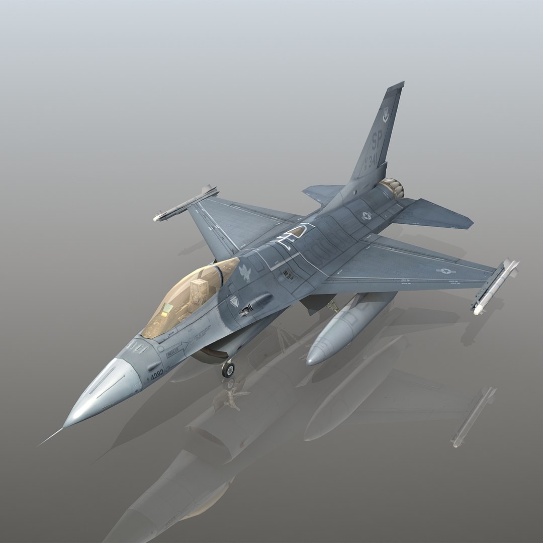 general dynamics f-16 fighting falcon 3d model