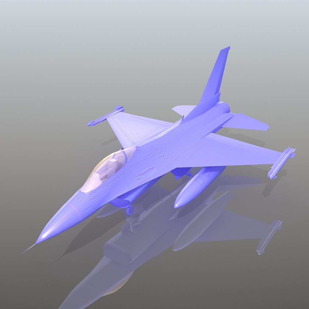 general dynamics f-16 fighting falcon 3d model