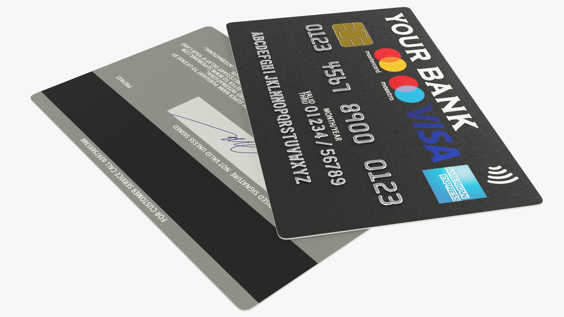 Universal Abstract Credit Card Model - TurboSquid 1629469