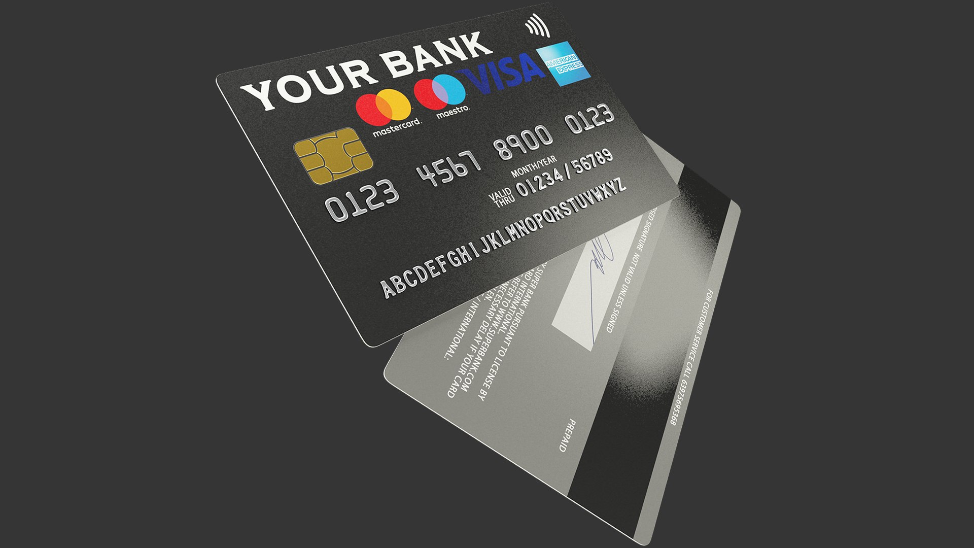 Universal abstract credit card model - TurboSquid 1629469