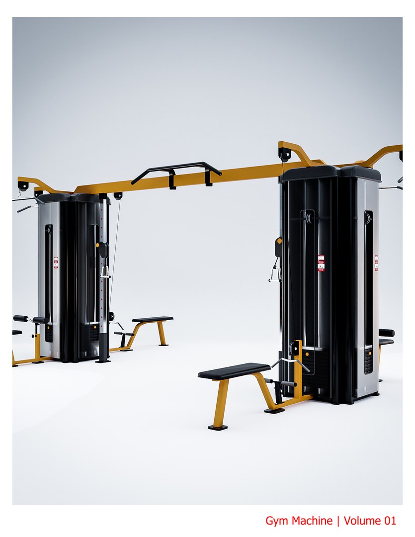 6 Gym Equipment Blender -Fbx -Obj 3D model - TurboSquid 2060052