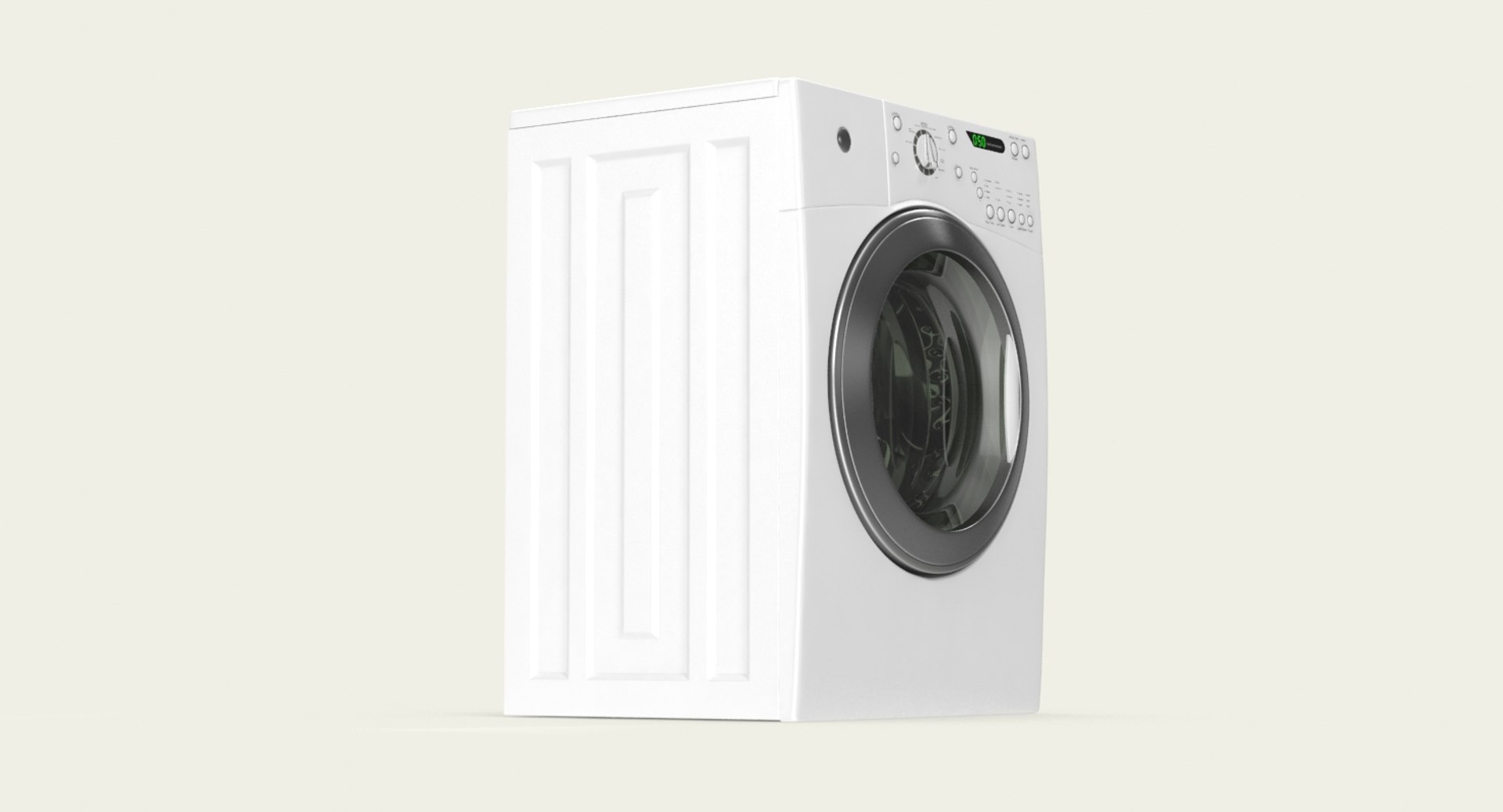 White Loading Washer 3d Model