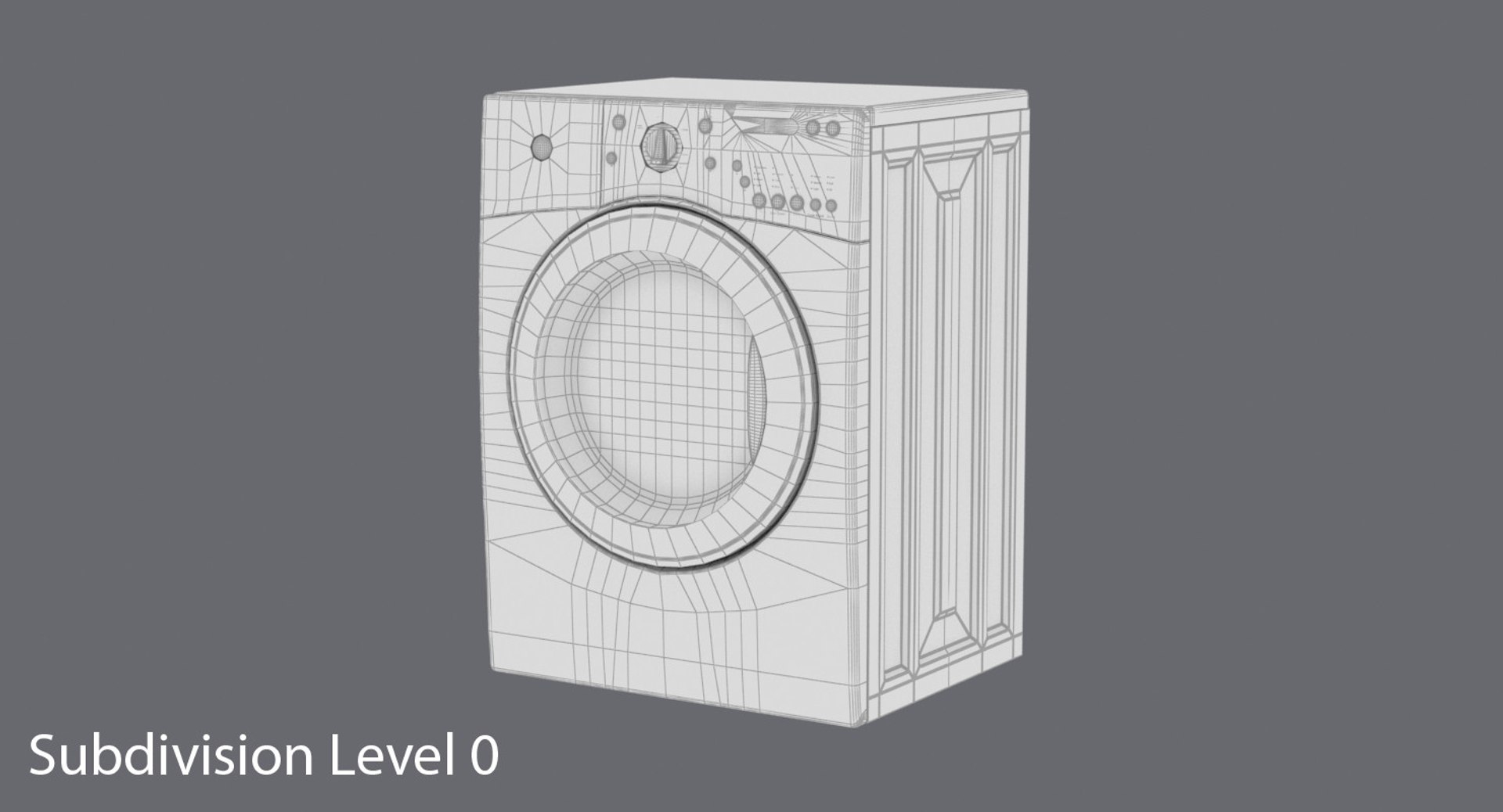 White Loading Washer 3d Model