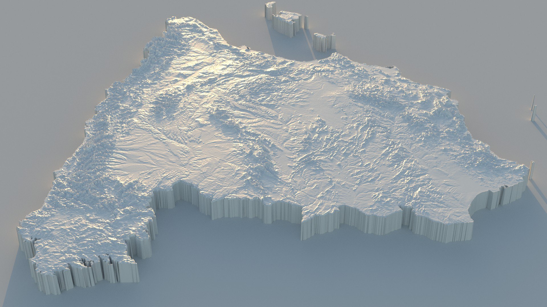 Spain Espanya Espainia Terrain Map Model - TurboSquid 2336750