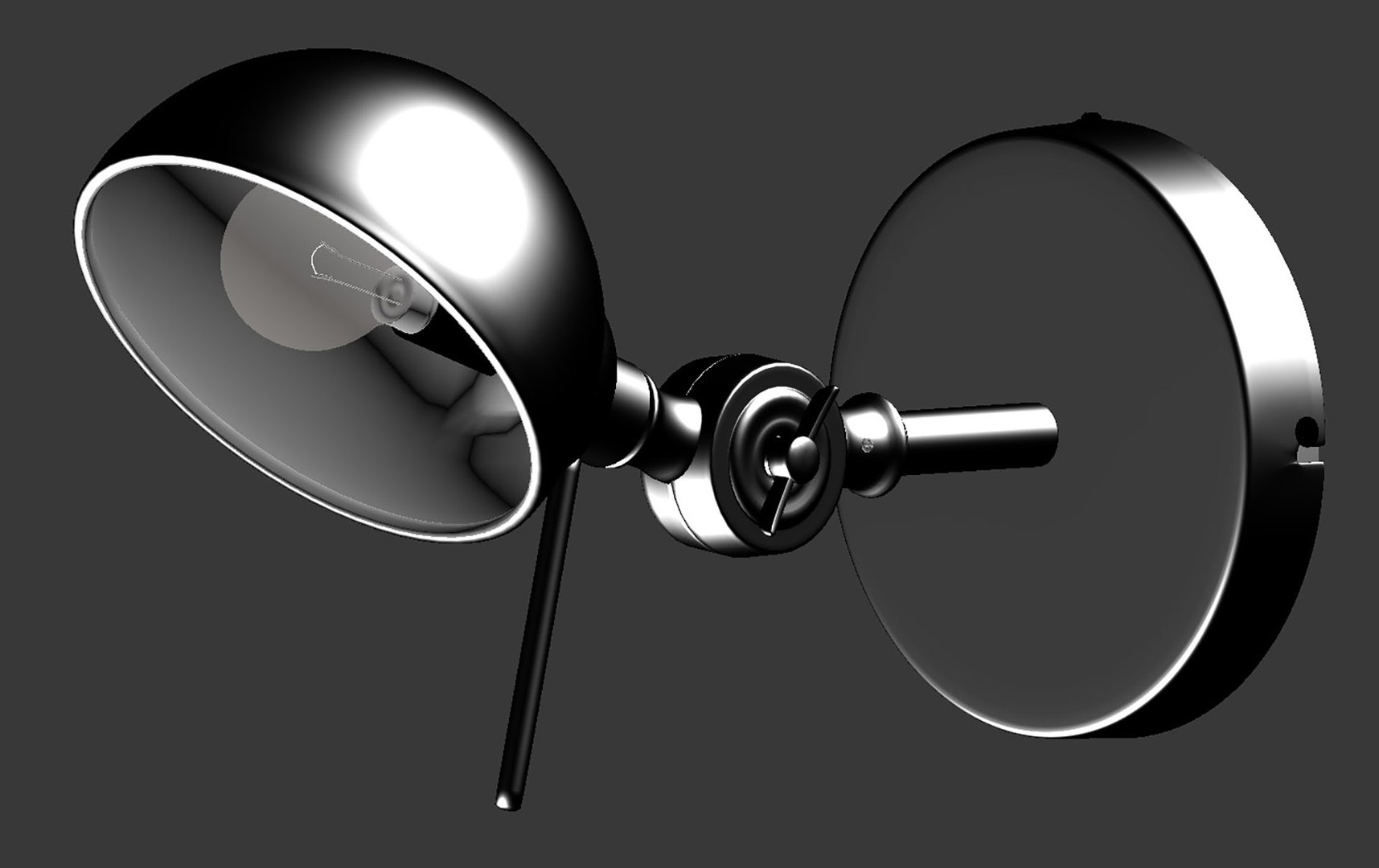 Metal Wall Lamp Kikan 3D Model - TurboSquid 1954260