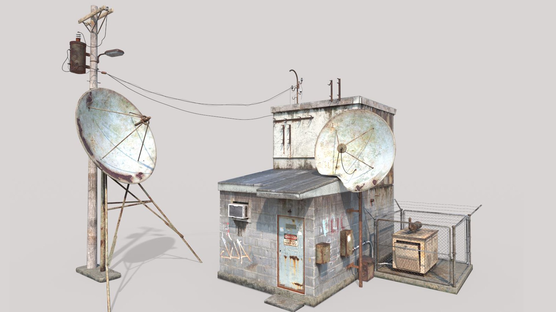 3D Old Radio Telescope Station - TurboSquid 2220330