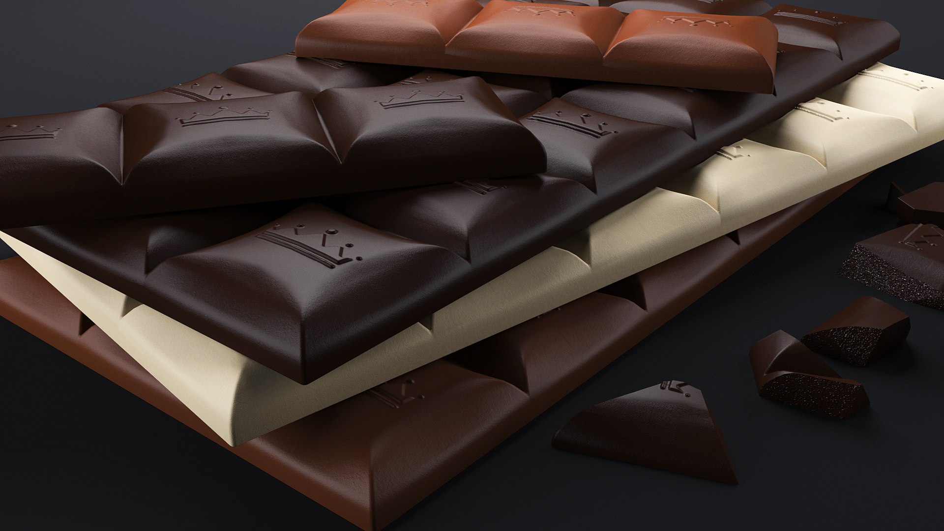 Realistic Chocolate Bars Max