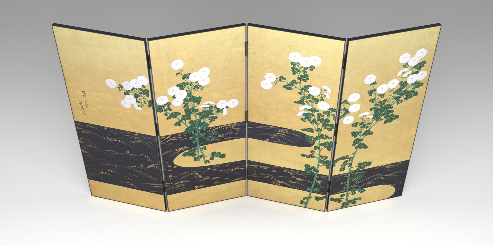 JAPANESE FOLDING SCREEN 3D Model - TurboSquid 2069953
