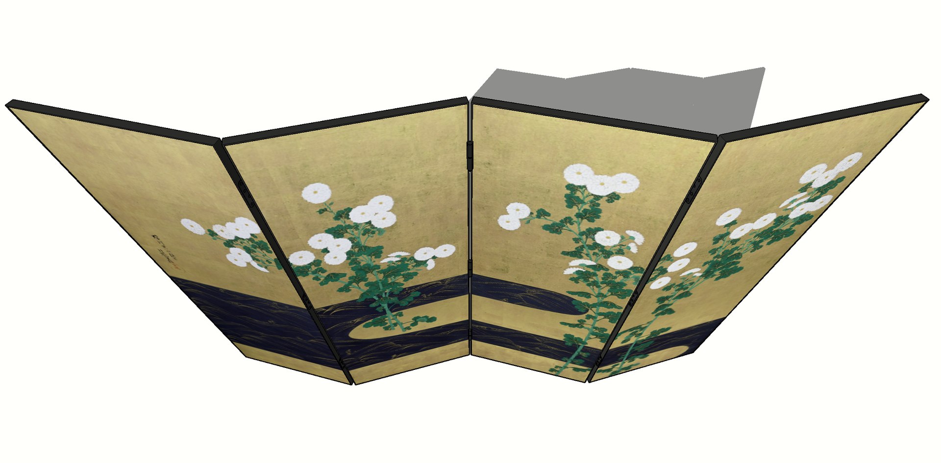 JAPANESE FOLDING SCREEN 3D Model - TurboSquid 2069953