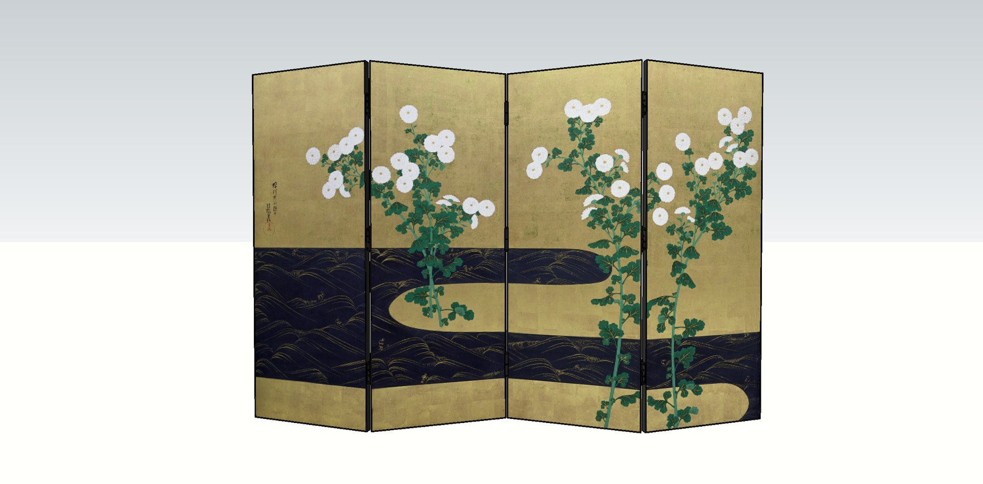 JAPANESE FOLDING SCREEN 3D Model - TurboSquid 2069953