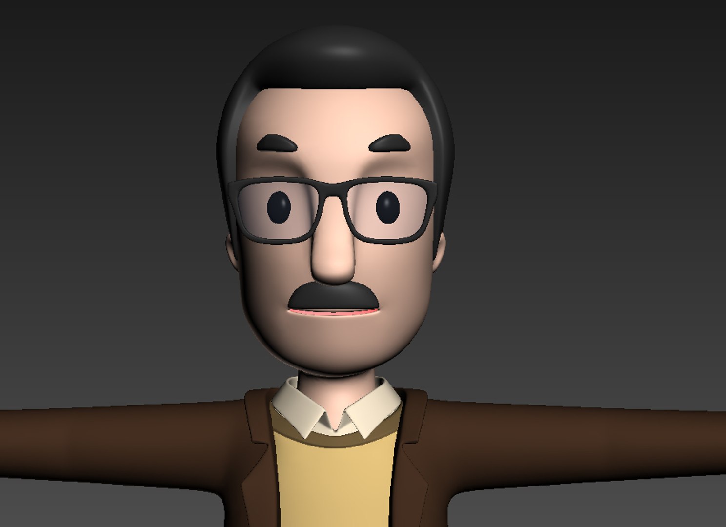 3D Professor Character Cartoon Model - TurboSquid 1336320