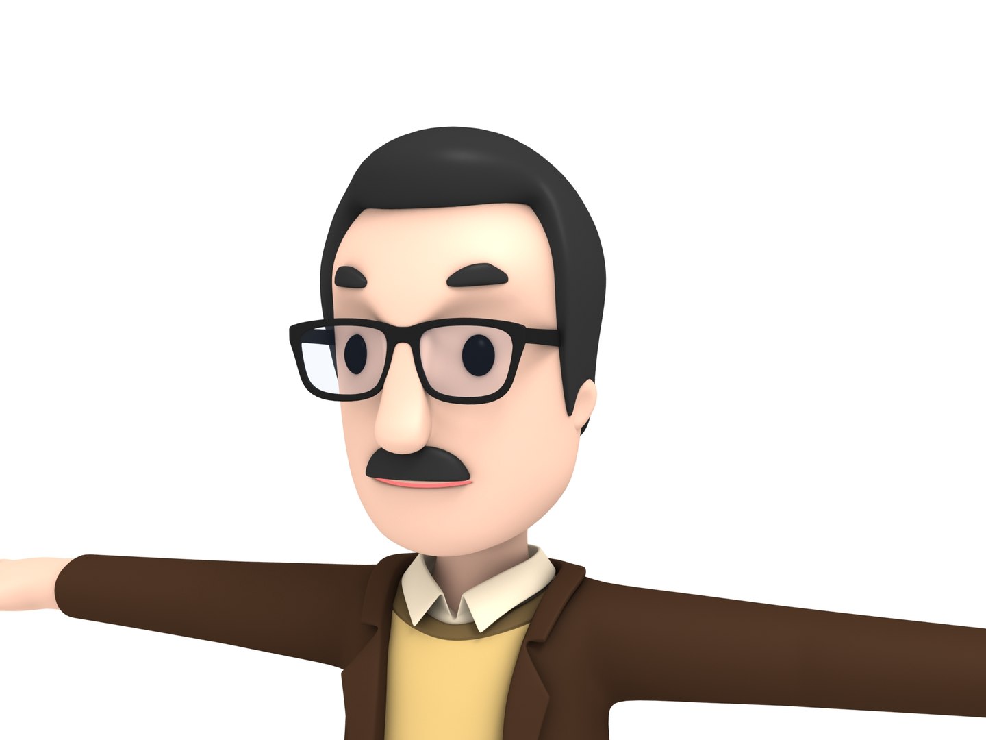 3D Professor Character Cartoon Model - TurboSquid 1336320