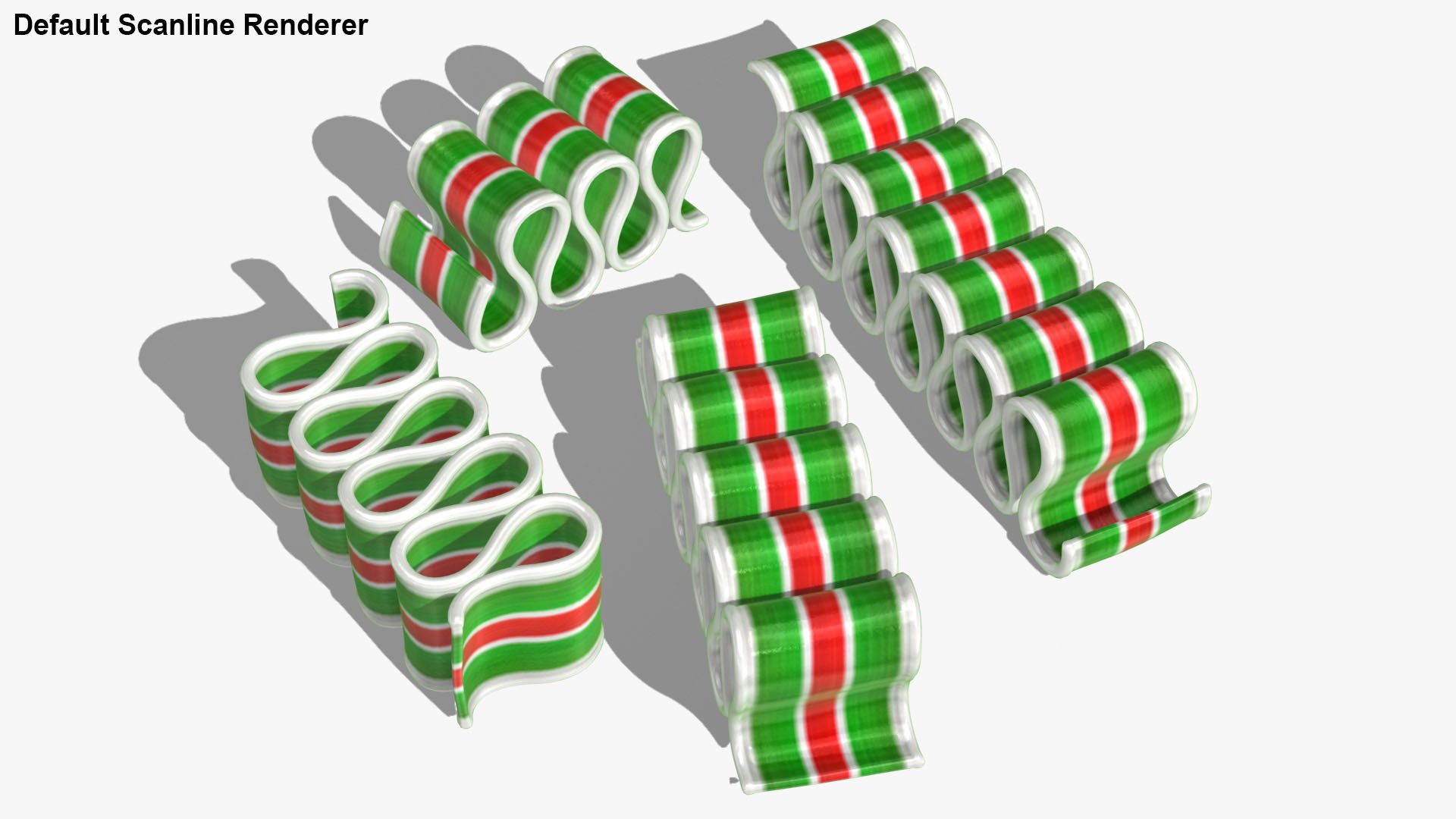 Realistic christmas ribbon candy 3D model - TurboSquid 1473669