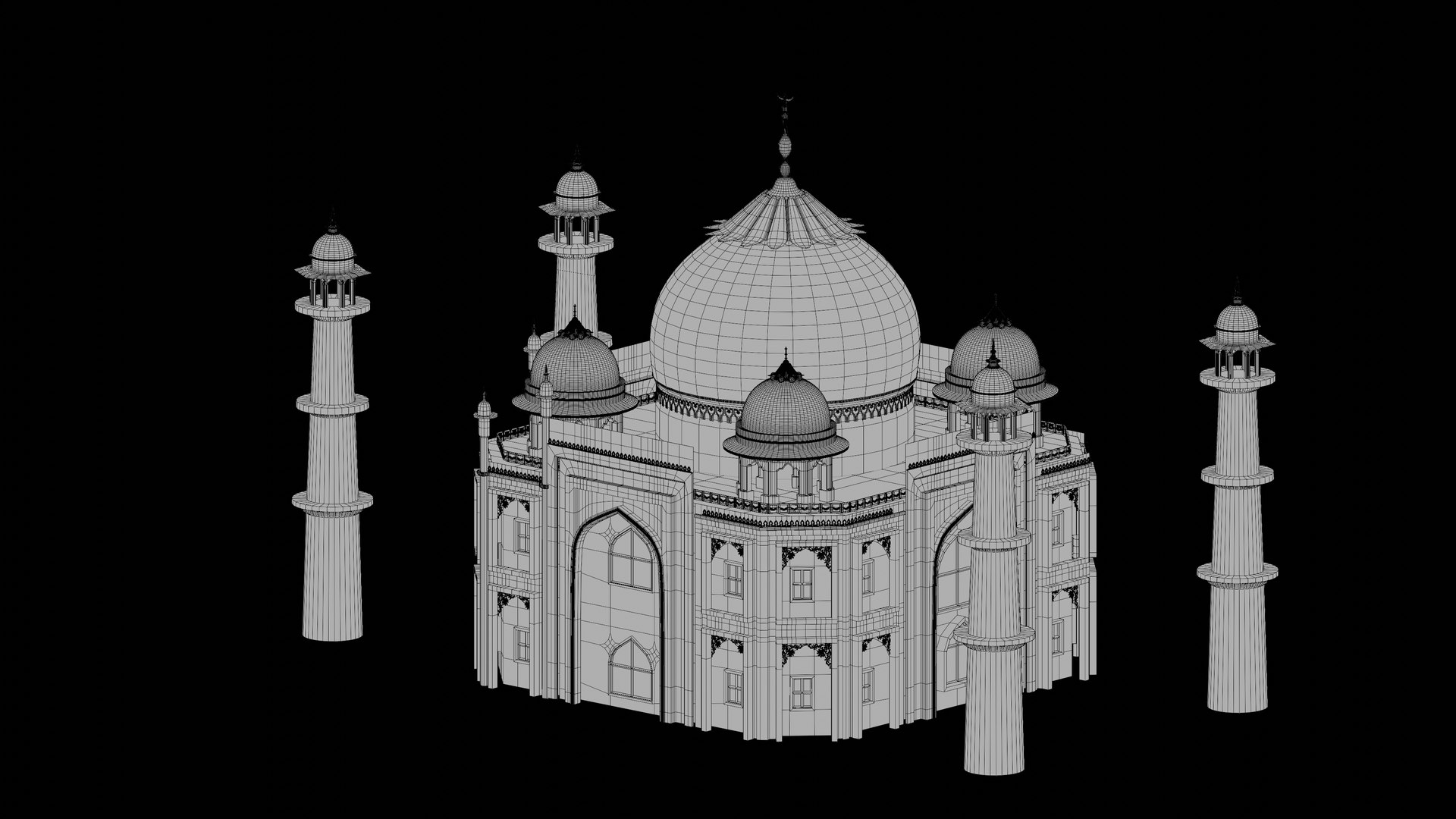 Taj Mahal 3D Model - TurboSquid 2124973