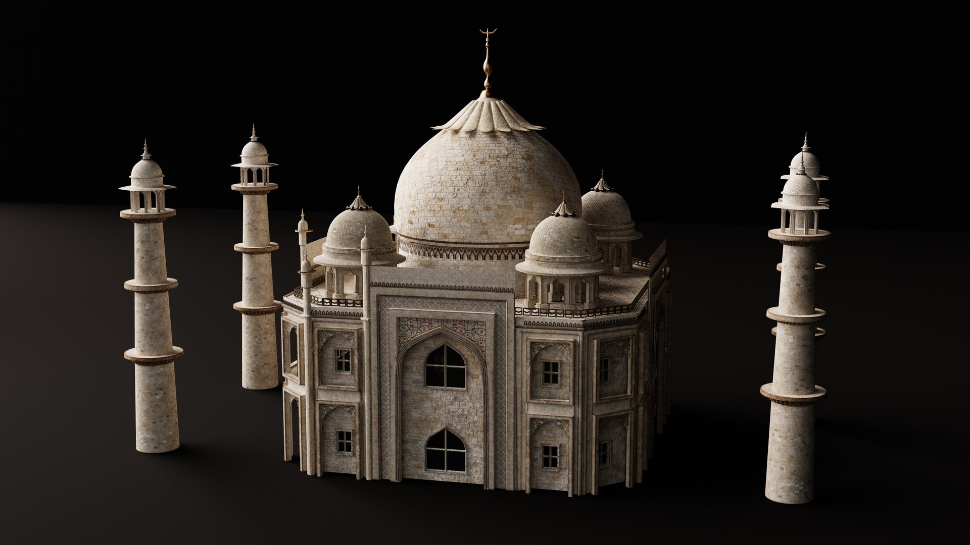 Taj Mahal 3D Model - TurboSquid 2124973