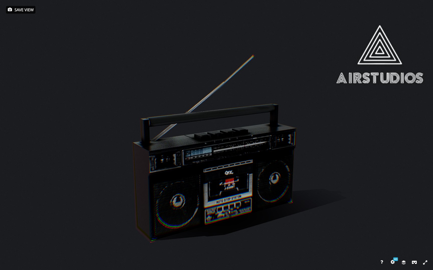 3D Low Poly Boom Box - TurboSquid 1886808