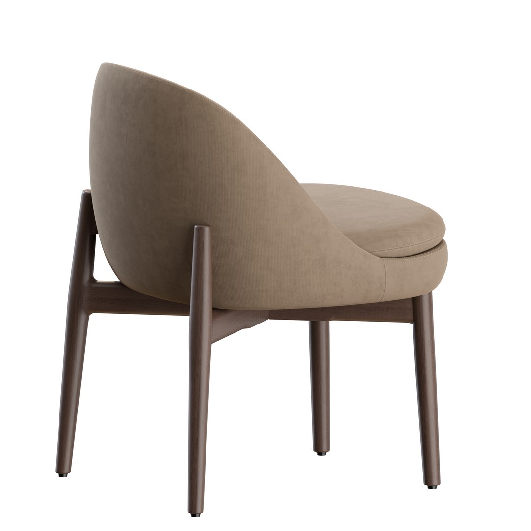 Sendai Chair Wood By Minotti Model - TurboSquid 2050640