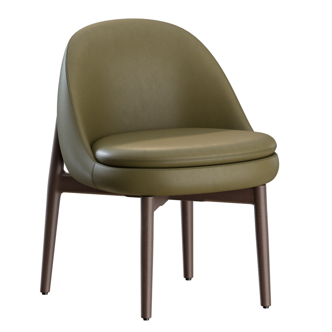 Sendai Chair Wood By Minotti Model - TurboSquid 2050640