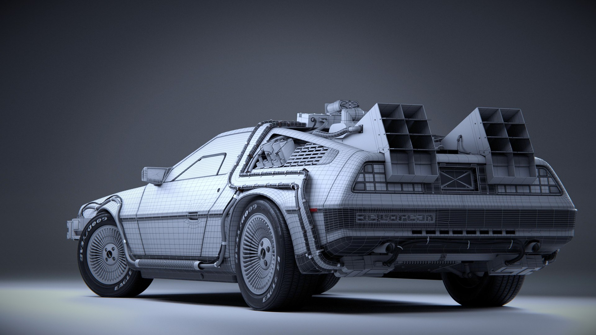 3D Delorean Time Machine Model - TurboSquid 2017537