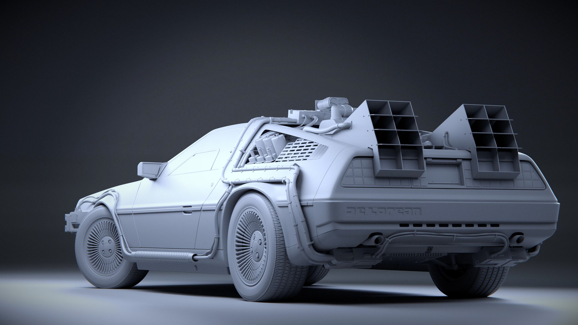 3D Delorean Time Machine Model - TurboSquid 2017537