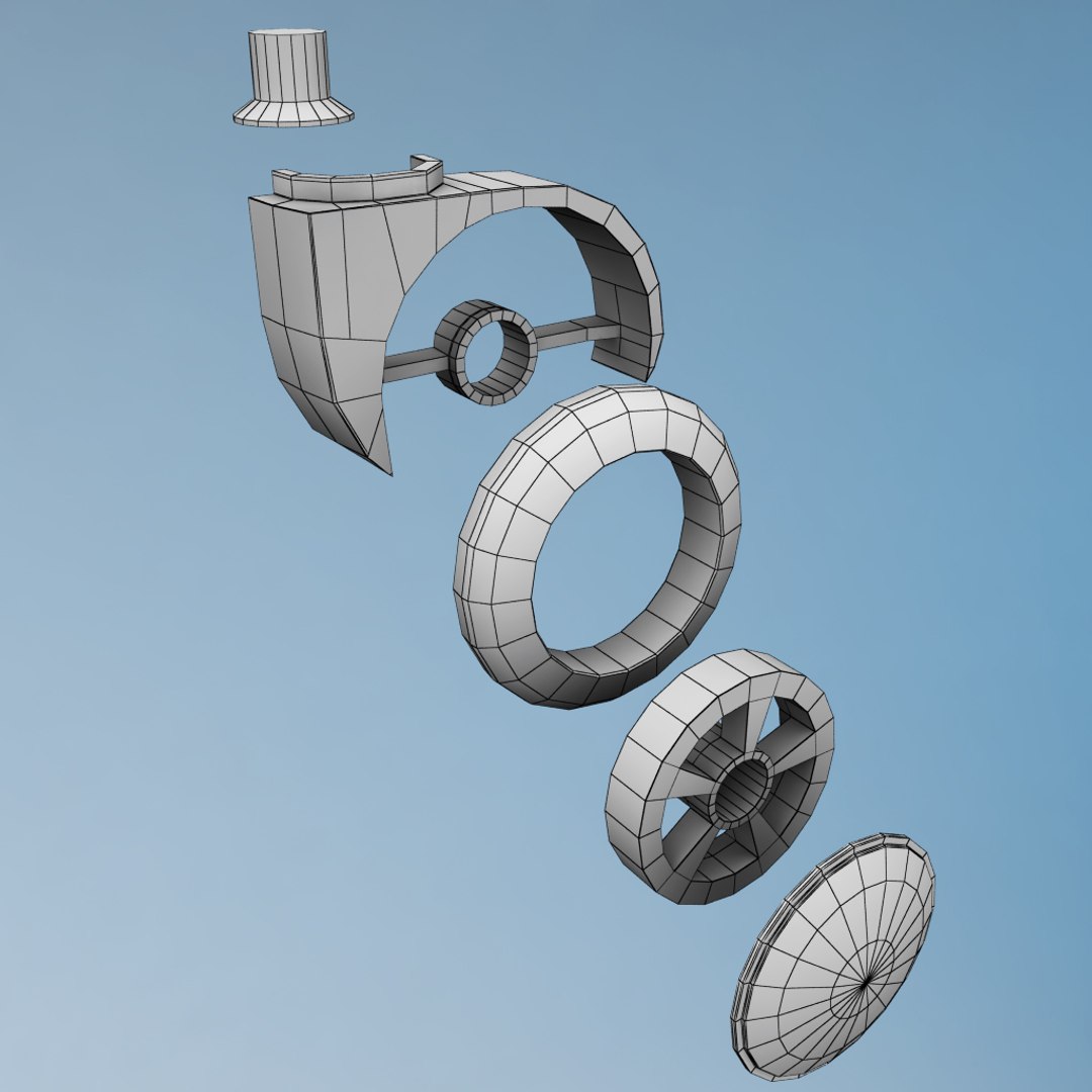 3ds Plastic Caster Wheel